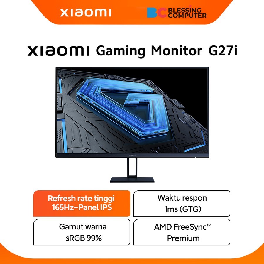 Jual XIAOMI G27i Gaming Monitor 165Hz GTG 1ms IPS Panel | Shopee Indonesia