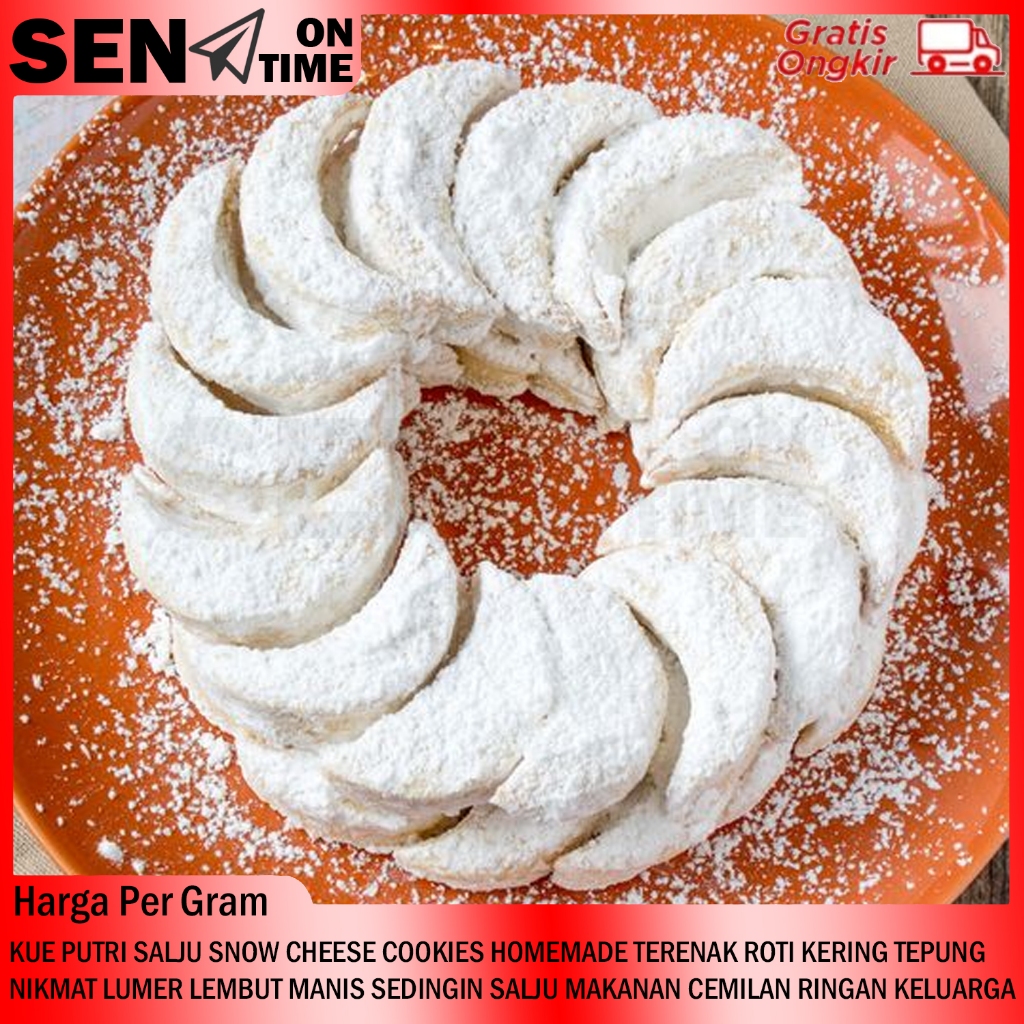 Jual Kue Putri Salju Snow Cheese Cookies Homemade Terenak Roti Kering ...