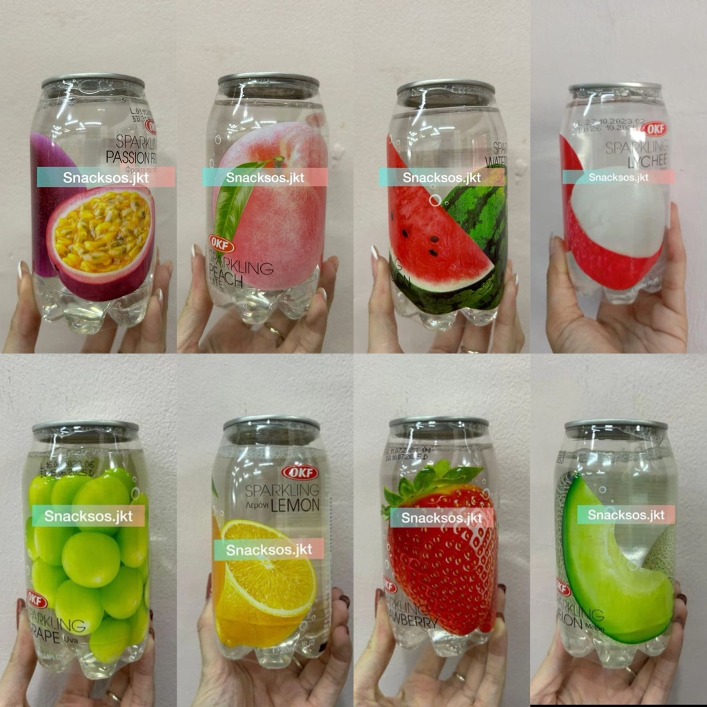 Jual [CAN] OKF SPARKLING LEMON / GRAPE / STRAWBERRY / MELON / LYCHEE ...