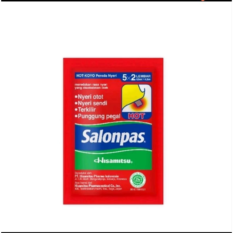 Jual Salonpas HOT 5x2 Lembar @ 6,5x4,2cm (Salonpas Merah) - Koyo Pereda ...