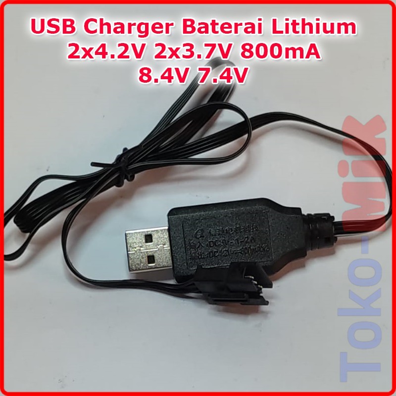 Jual USB Charger Baterai Lithium 3.7V 4.2V 7.4V 8.4V Input DC 5V 2A ...