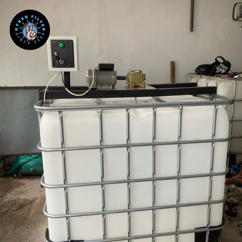 Jual IBC TANK + Agitator Mixer Kimia 0,37 KW / 1330 RPM 1 Phase ...