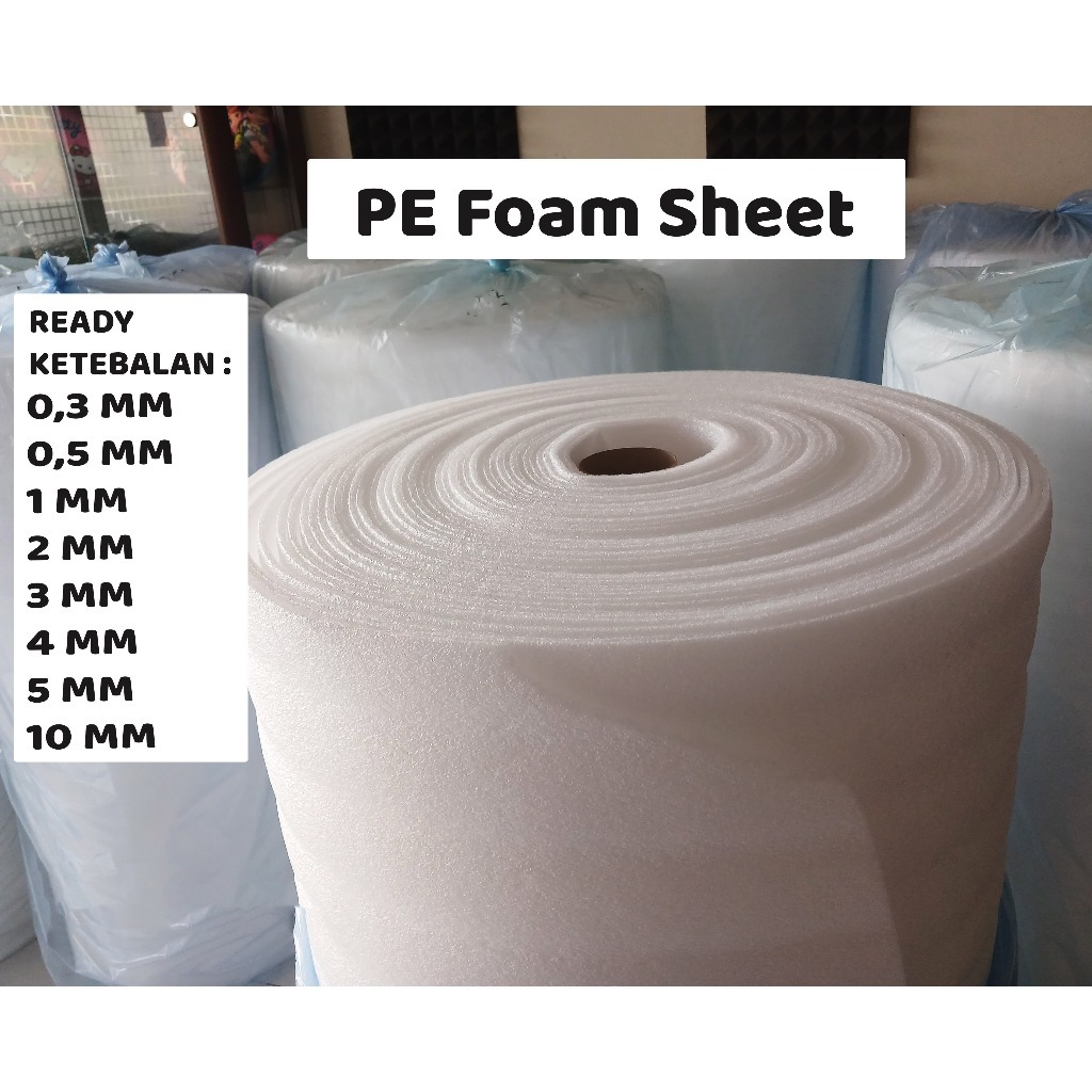 Jual Busa Packing PE Foam Sheet 0,5m,1mm, 2mm x 120cm x 100cm Parket ...