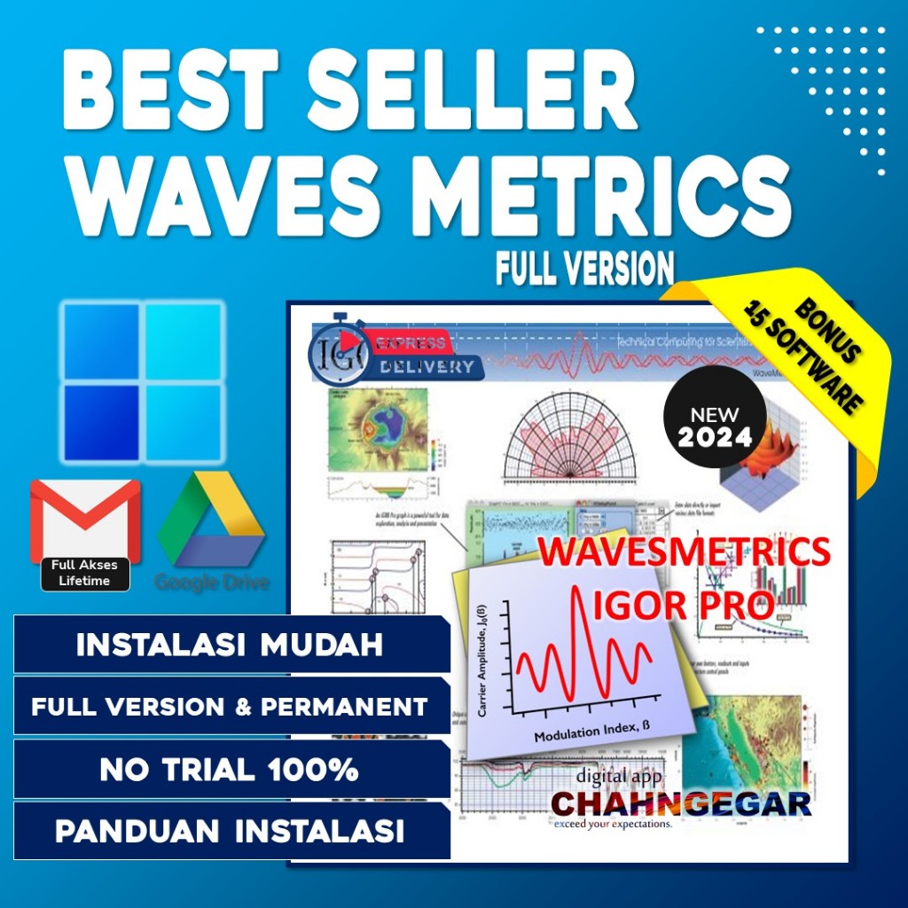 Jual Wavemetrics Waves Metrics Igor Pro 2024 Full Lisensi Lifetime Software analisis data dan ...
