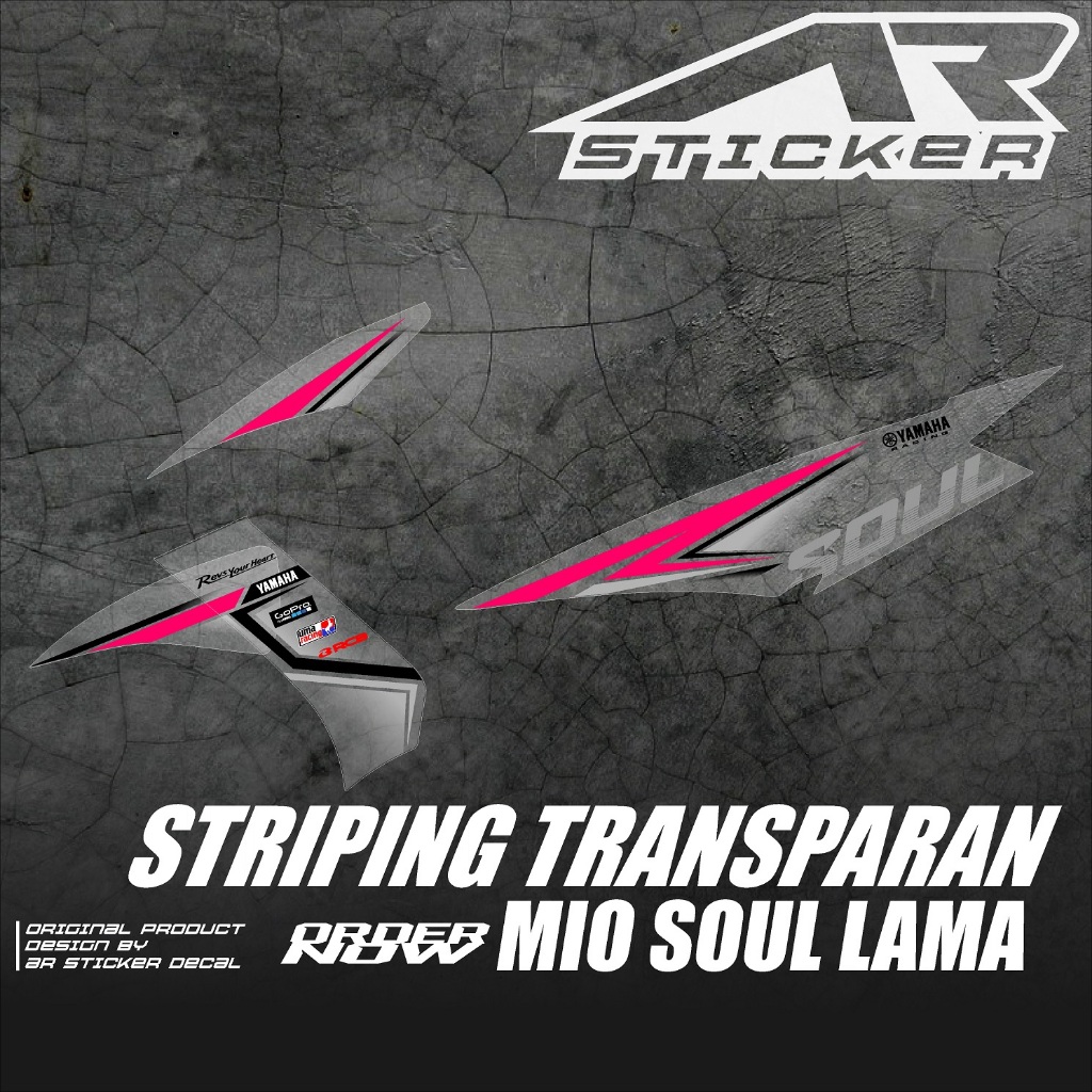 Jual STRIPING TRANSPARAN UV YAMAHA MIO SOUL LAMA/KARBU SIMPLE DESAIN AR ...