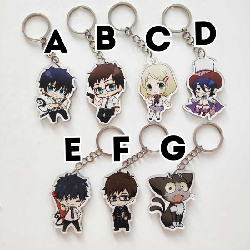 Jual Keychain Anime Ao no Exorcist 1 Okumura Rin Yukio Shiemi Mephisto ...