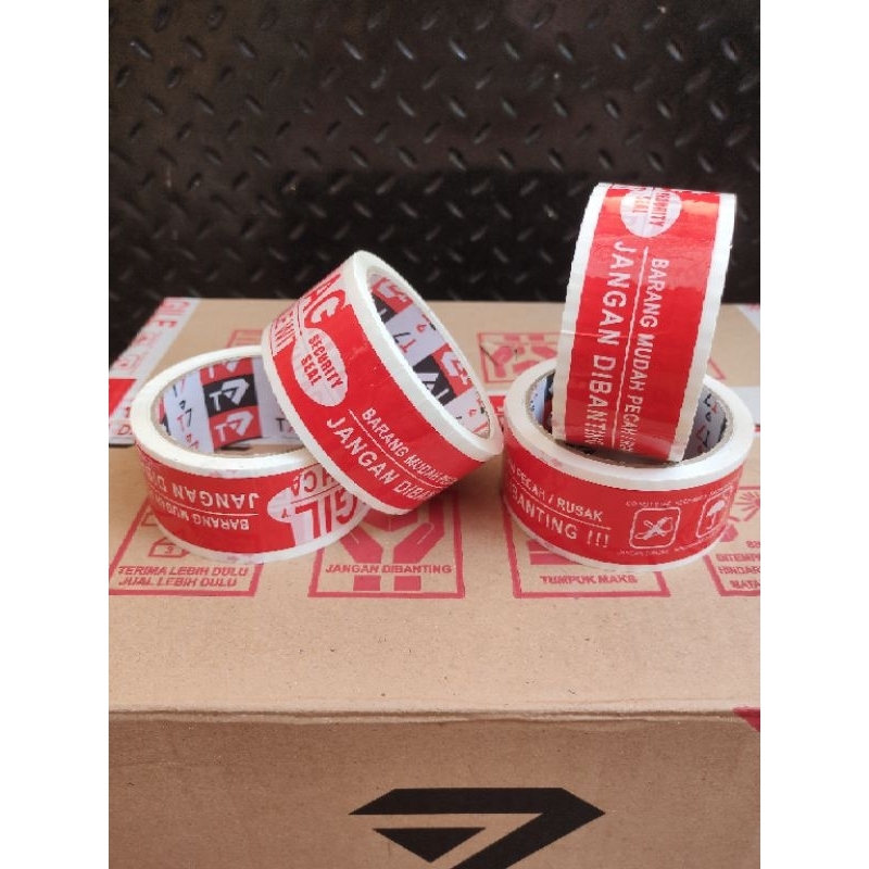 Jual Lakban Fragile Putih Unboxing 45mm x 100yard - T7 ( Roll ) | Shopee Indonesia