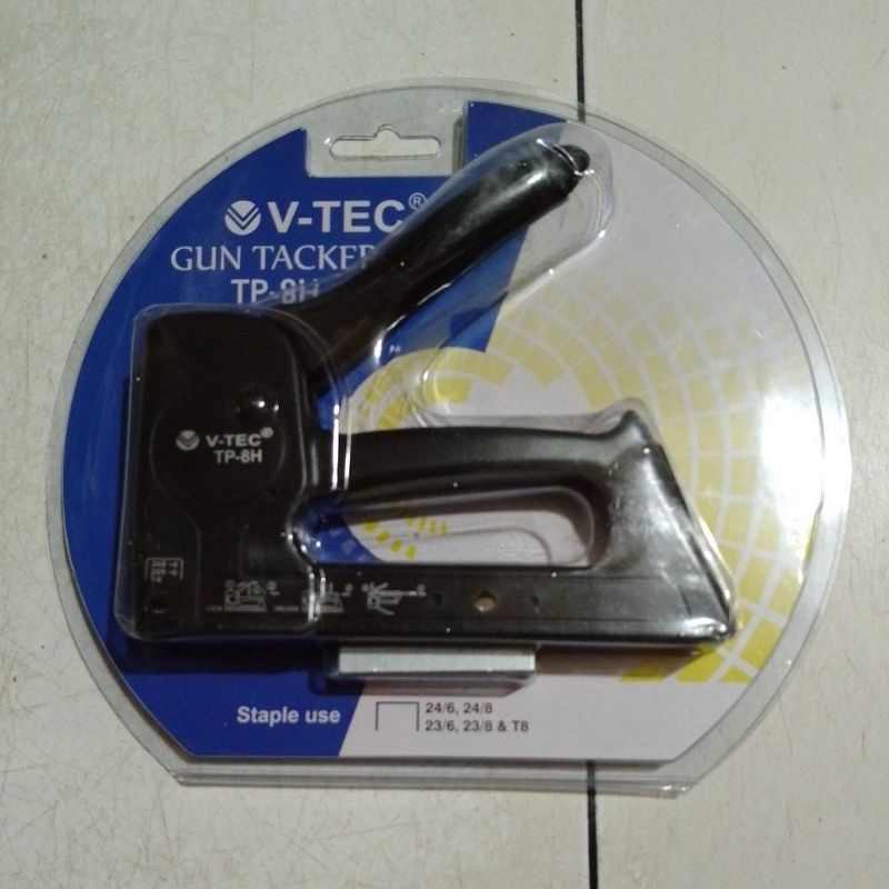 Jual Stapler Tembak Gun Tacker V-TEC Type TP 8H | Shopee Indonesia