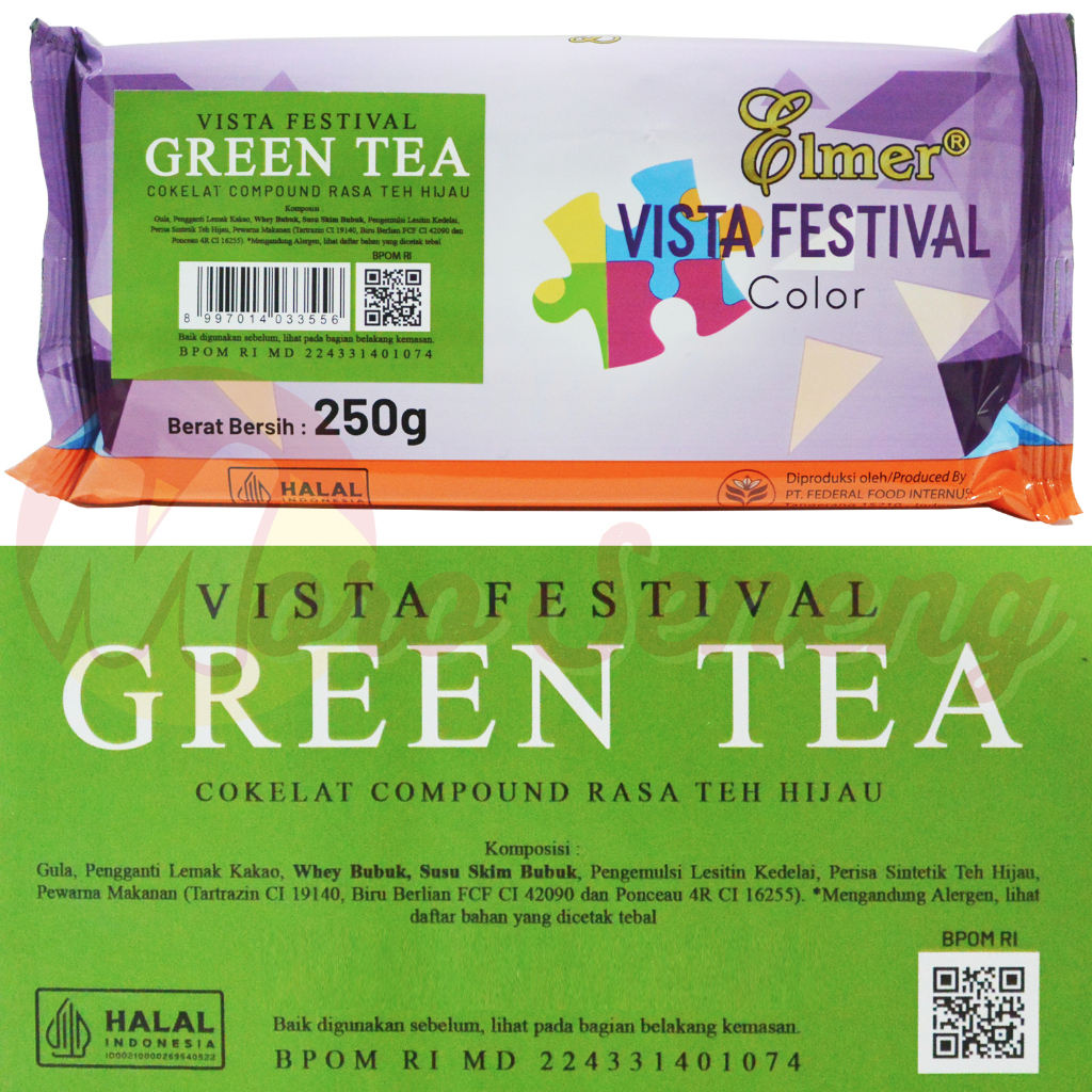 Jual Elmer Vista Green Tea 250 gram Coklat Hijau 250gr | Shopee Indonesia