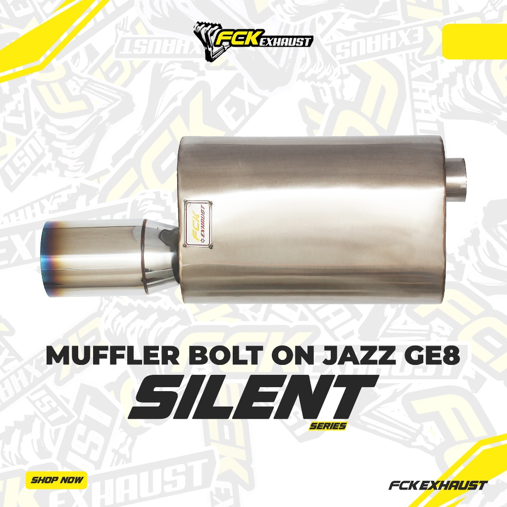 Jual Muffler Bolt On Jazz GE8 SIlent Series FCK Exhaust | Knalpot Mobil | Shopee Indonesia