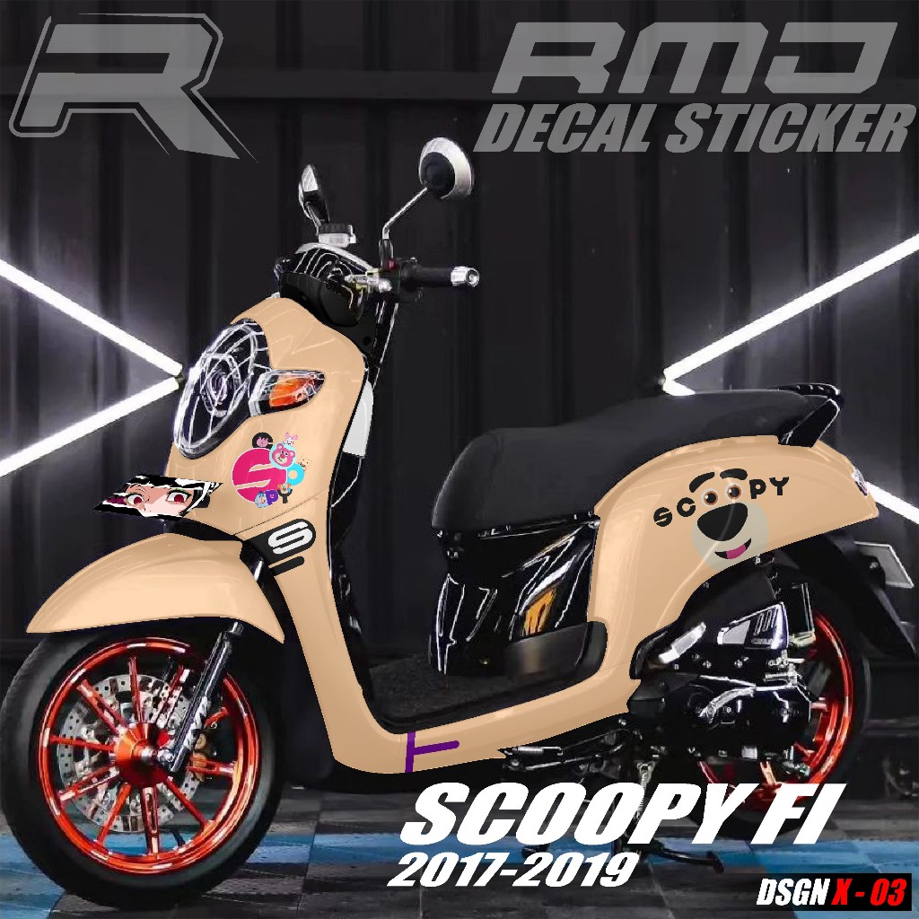 Jual Decal Sticker Scoopy Fi 2017 2018 2019 Full Body Dekal Stiker Variasi Scoopy Desain Beruang ...
