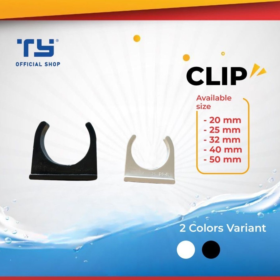 Jual TY Clip / Penjepit Pipa Pipe U - PVC by 3 Pawns | Shopee Indonesia