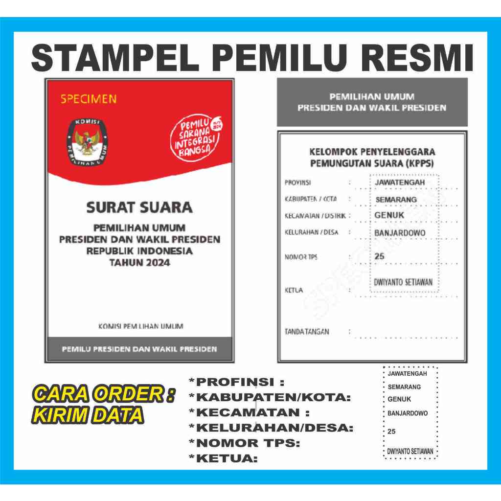Jual STEMPEL PEMILU/TPS/RESMI/SESUAI-KPU | Shopee Indonesia