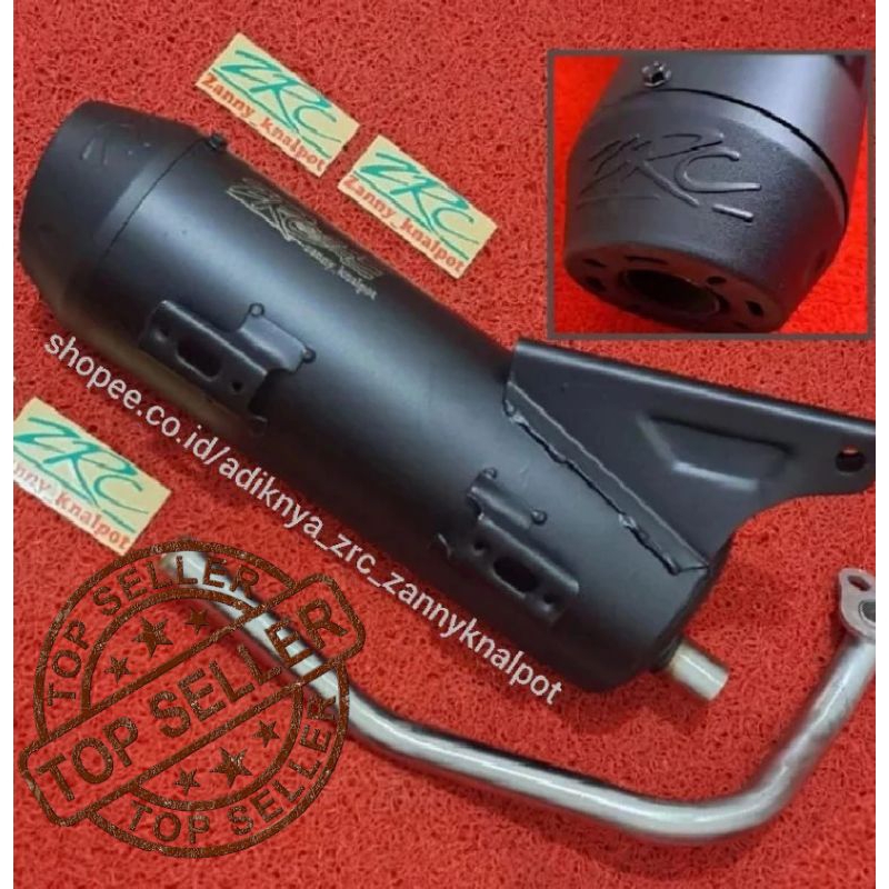 Jual KNALPOT ZRC MUFFLER HITAM BEAT DELUXE/GENIO/BEAT STREET/SCOOPY ...