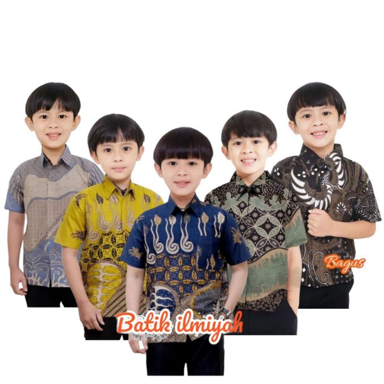 Jual Kemeja Batik Anak Laki Laki Usia 1 2 3 4 5 6 7 8 9 10 11 12 13 ...