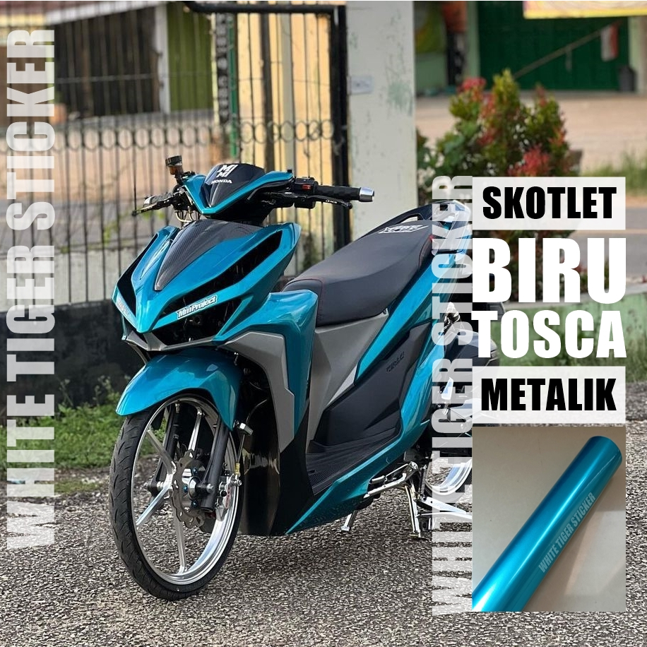 Jual SKOTLET STIKER MOTOR BIRU TOSCA METALIK CANDY SKOTLET BIRU TOSCA ...