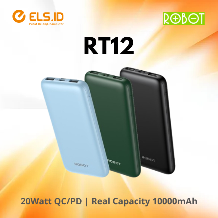 Jual Powerbank Robot RT12 10000mAh Dual Input Output | Shopee Indonesia