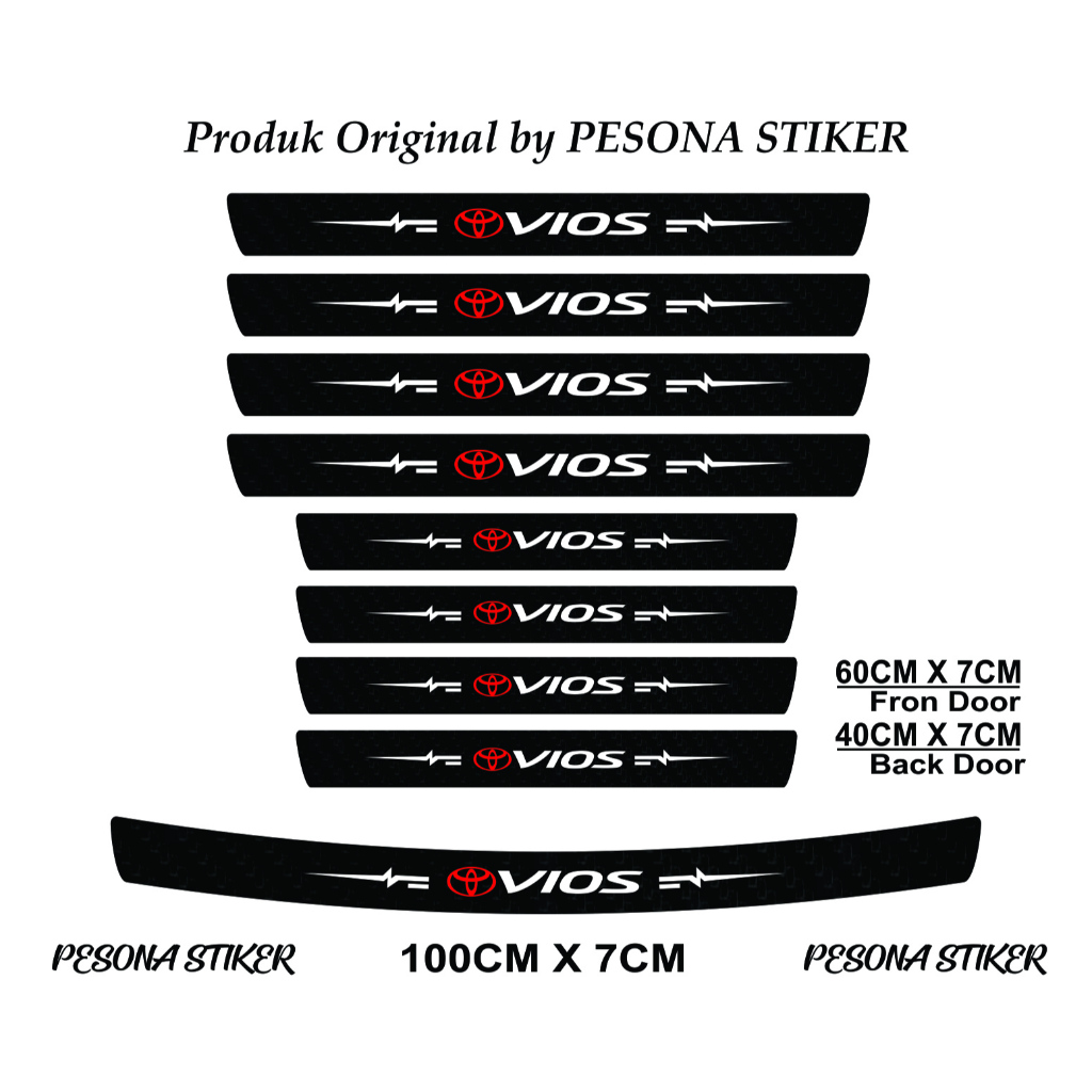 Jual stiker carbon 3D stiker pengaman mobil VIOS stiker carbon mobil ...