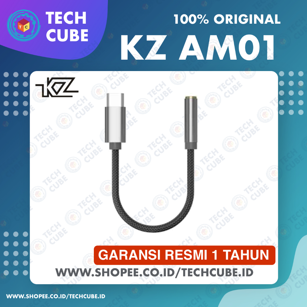 Jual KZ AM01 Portable Decoding Amplifier DAC Connecor USB Type C to Jack 3.5mm Dongle Adaptor ...
