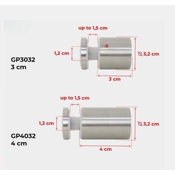 Jual Pin Kaca/Tempered Glass Pin Holder/Penjepit Kaca Tembok Railing ...