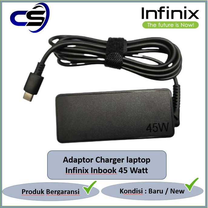 Jual Adaptor Charger laptop Infinix Inbook X2 X1 type C 45Watt | Shopee Indonesia