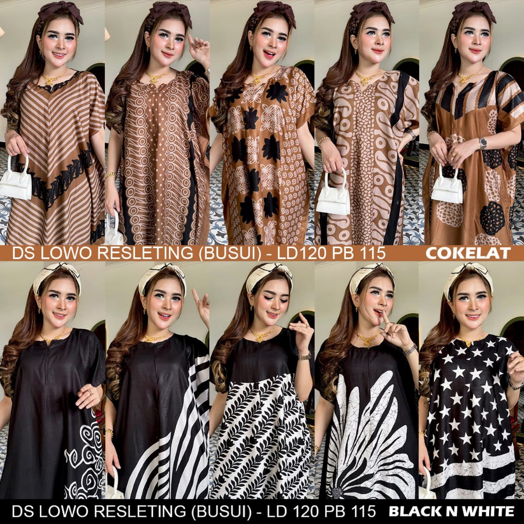 Jual TEBUS MURAH - Daster Coklat Hitam Putih Lowo Jumbo Batik Daster ...