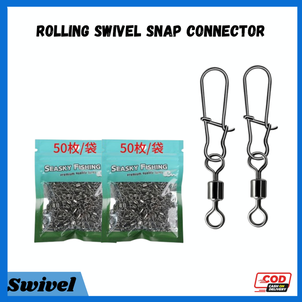 Jual 50Pcs rolling Swivel Snap Connector Bahan Stainless kili-kili ...