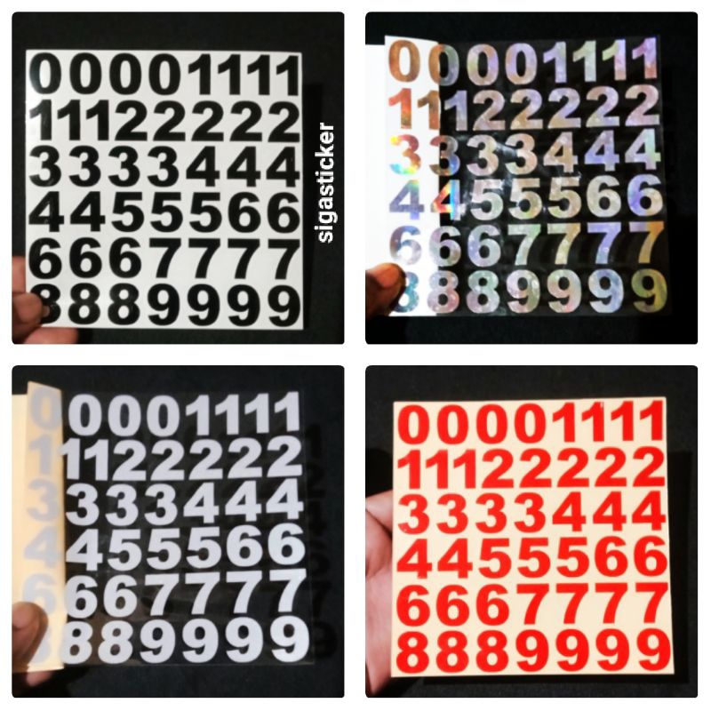 Jual stiker NOMOR sticker angka cutting | Shopee Indonesia