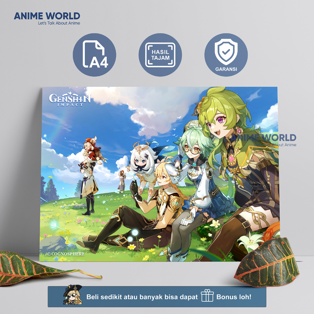 Jual Poster Genshin Impact Albedo Collei Sucrose Terbaru Full Color ...