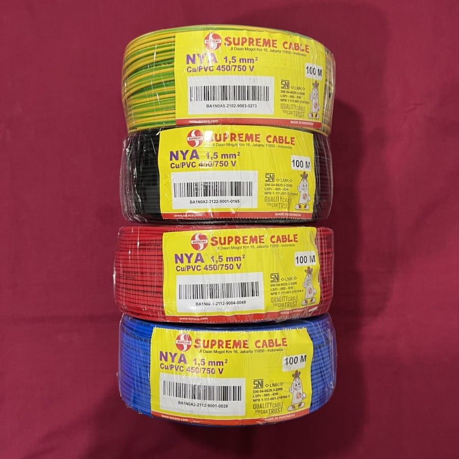 Jual Kabel NYA 1x1,5x100 Meter Supreme | Shopee Indonesia