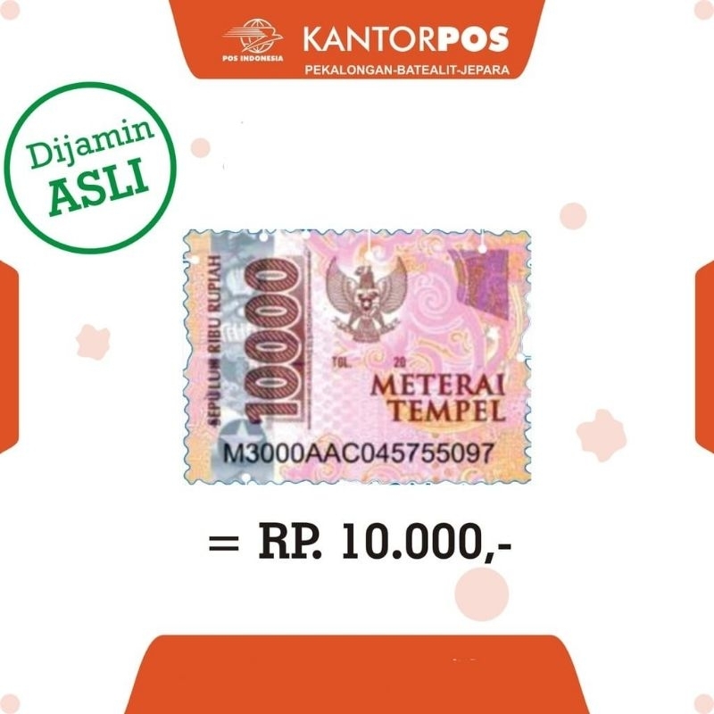 Jual Materai Asli Ori 10000 | Shopee Indonesia