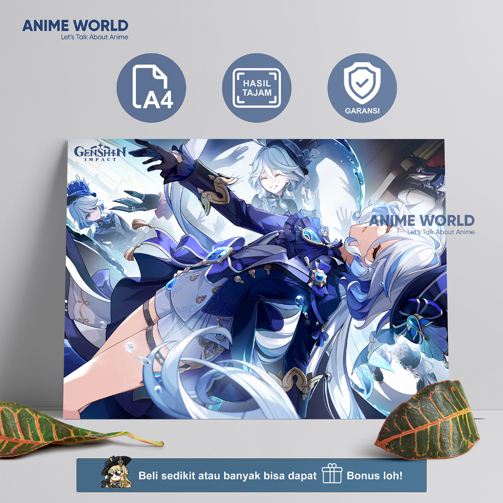 Jual Poster Genshin Impact Furina Terbaru Full Color | Shopee Indonesia