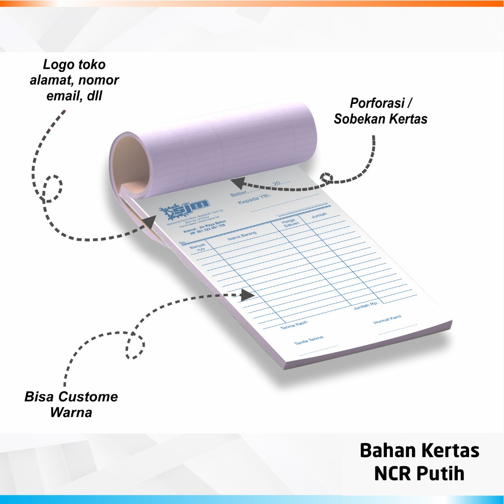 Jual NOTA CUSTOM / NOTA NCR / INVOICE NCR CUSTOM / KWITANSI / BON NOTA ...
