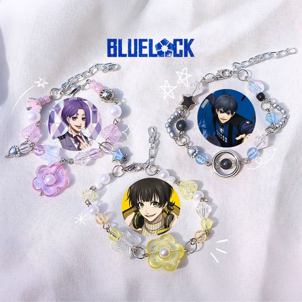 Jual BEADS BRACELET | Blue Lock Inspired Bracelet Series | GELANG BLUE ...