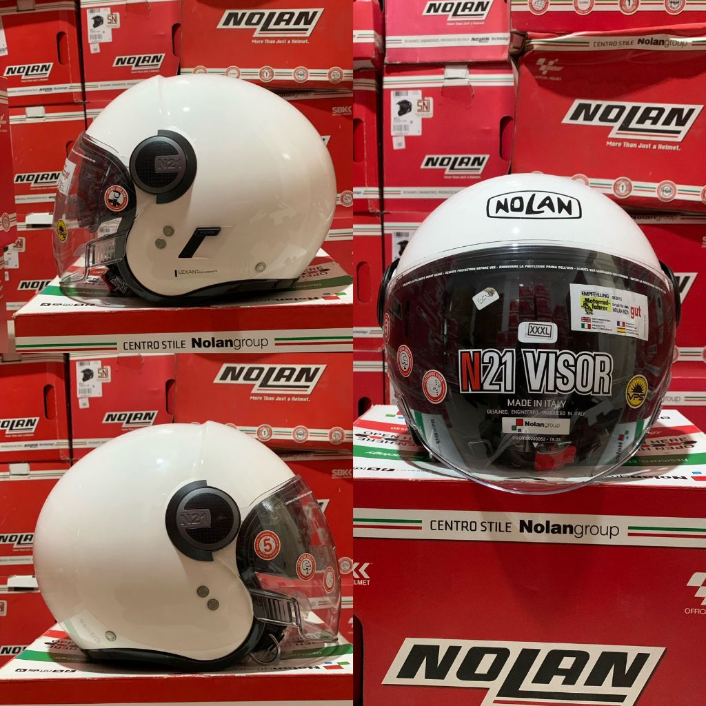 Jual JUAL RUGI HELM NOLAN N21 DOUBLE VISOR CLASSIC WHITE / HELM NOLAN N21 ORIGINAL SNI | Shopee ...