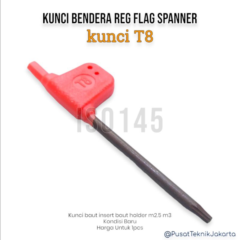 Jual Kunci T8 kunci bendera red flag spanner kunci baut insert baut ...