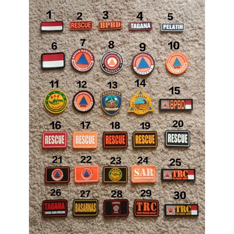 Jual Logo rubber patch sar/bpbd/tagana/rescue/basarnas | Shopee Indonesia