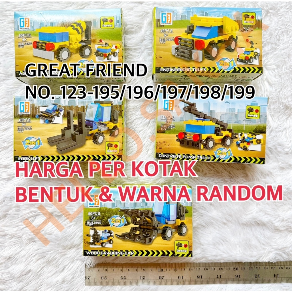 Jual MAINAN GREAT FRIEND NO. 123-195/196/197/198/199 ENGINEERING TRUCK ...