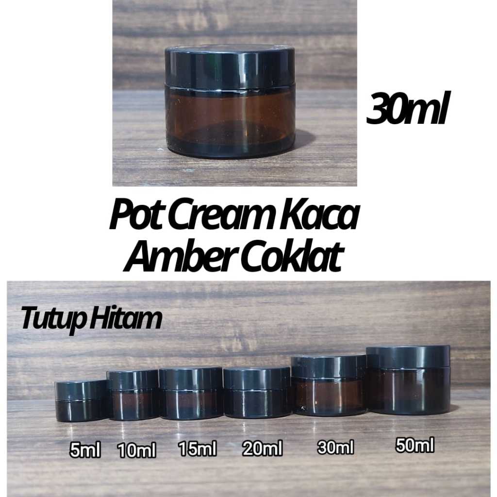 Jual Botol Skincare Botol Kemasan Kosmetik 30ml Pot kaca amber estetika ...