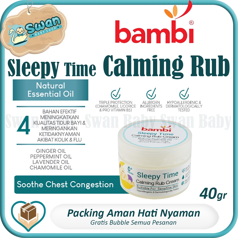 Jual Bambi Baby Sleepy Time Calming Rub Cream 40gr | Shopee Indonesia