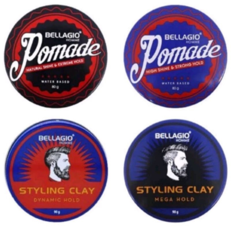 Jual BELLAGIO HOME STYLING CLAY POMADE 80 GR | Shopee Indonesia