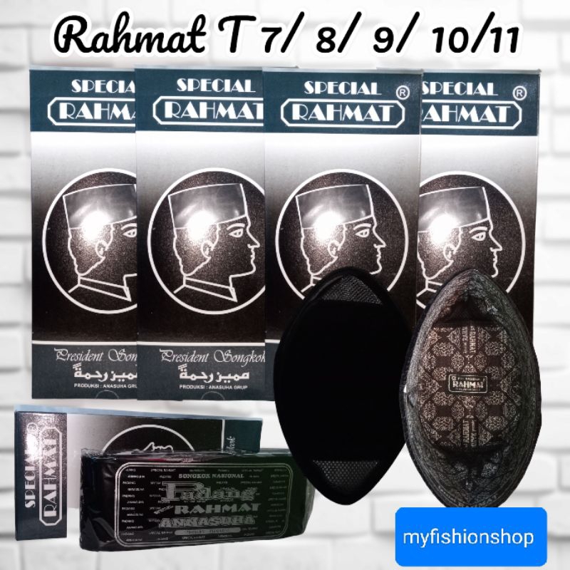 Jual Peci Songkok Hitam RAHMAT SPESIAL AC Tinggi 7 8 9 10 11 Kopiah ...