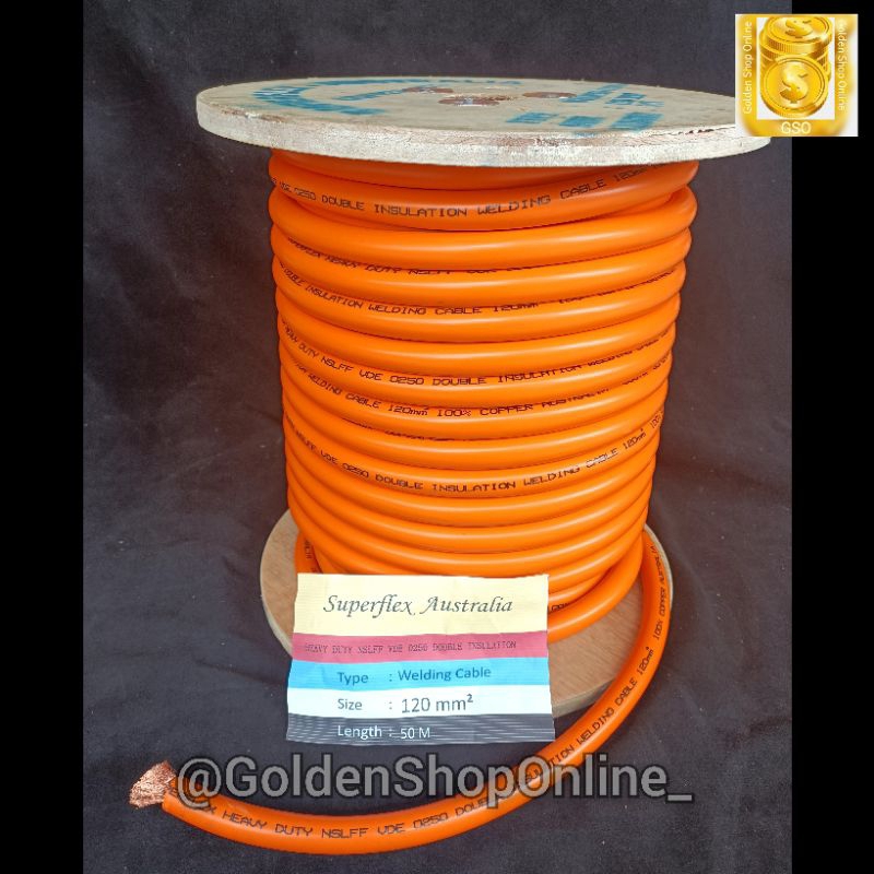 Jual Kabel Las Superflex Full Tembaga 120mm Orange (Harga Per Meter ...