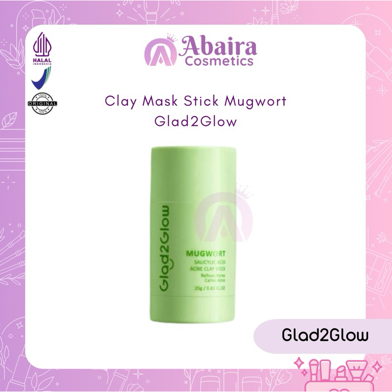 Jual Glad2Glow - Real Mugwort Salicylic Acid Acne Control Clay Mask Stick | Shopee Indonesia
