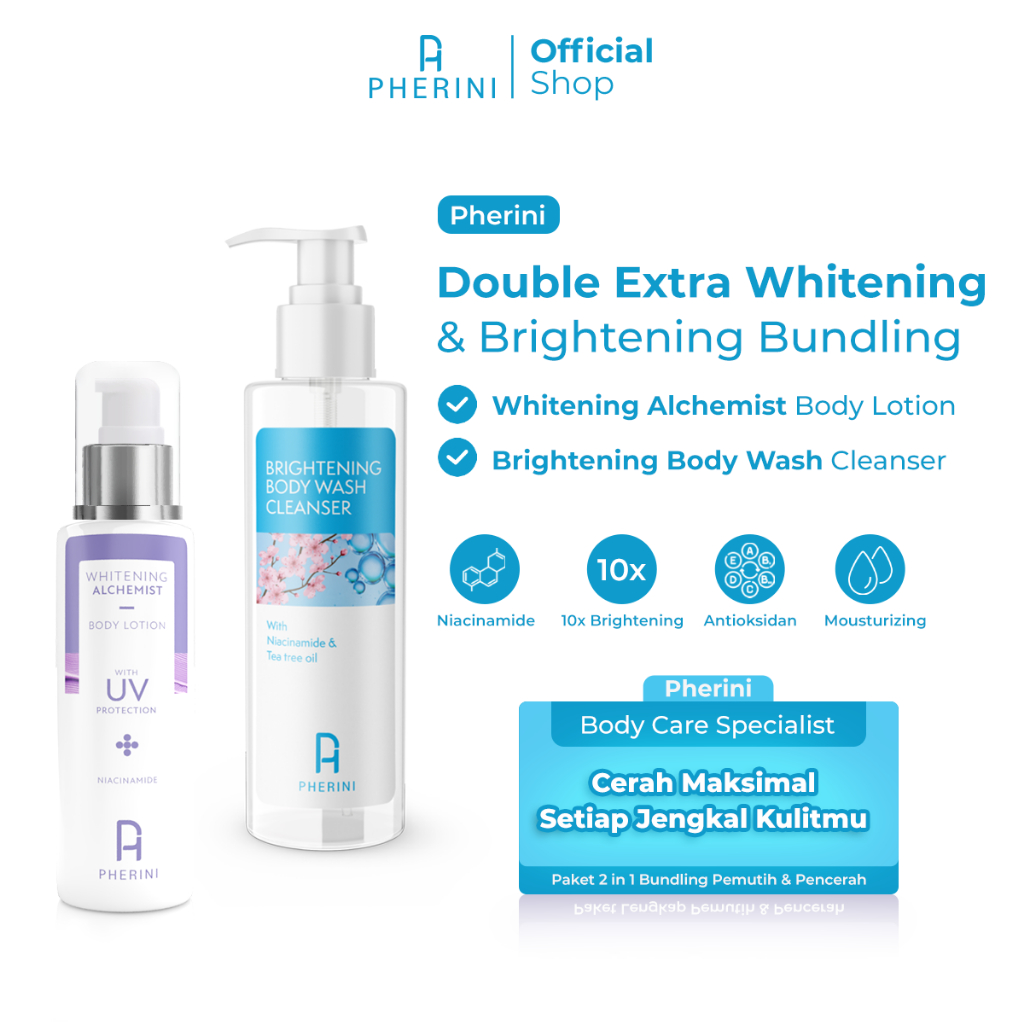 Jual Paket Double Extra Brightening & Whitening - pherini official shop ...
