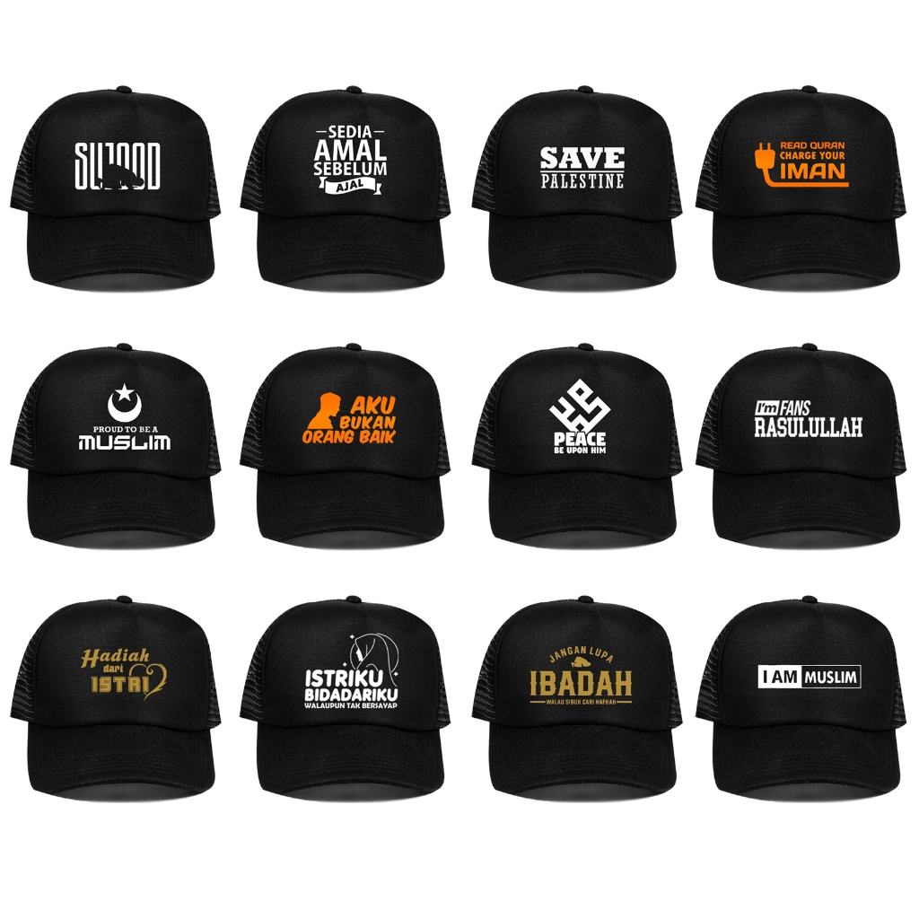 Jual Topi Trucker tema islami islam dakwah muslim solat sholat ibadah ...