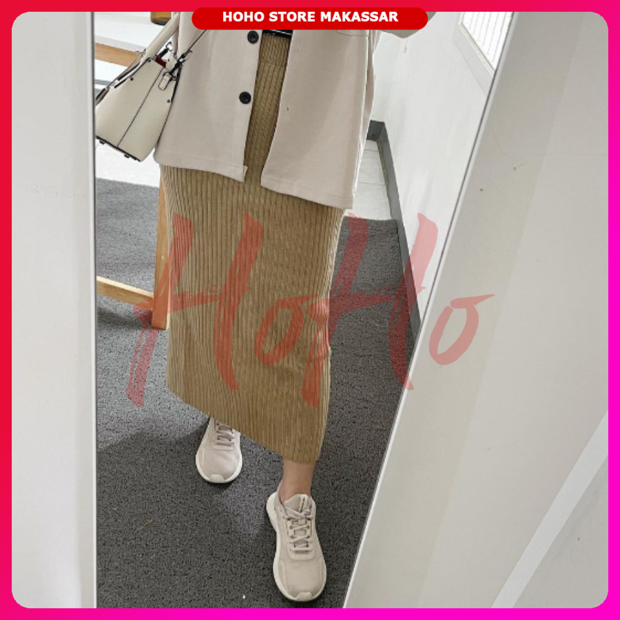 Jual Rok Rajut Wanita Rok Span Rajut Knit Panjang Maxi Long Knitted ...