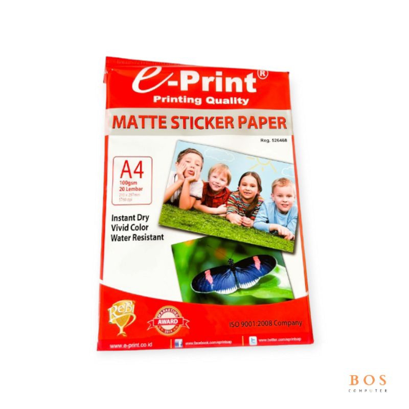 Jual Kertas Sticker Eprint Matte Sticker Paper A4 100g | Shopee Indonesia