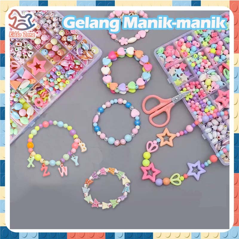 Jual Beaded Set Kotak Manik Meronce/ Mainan Edukasi Kreatifitas Anak ...