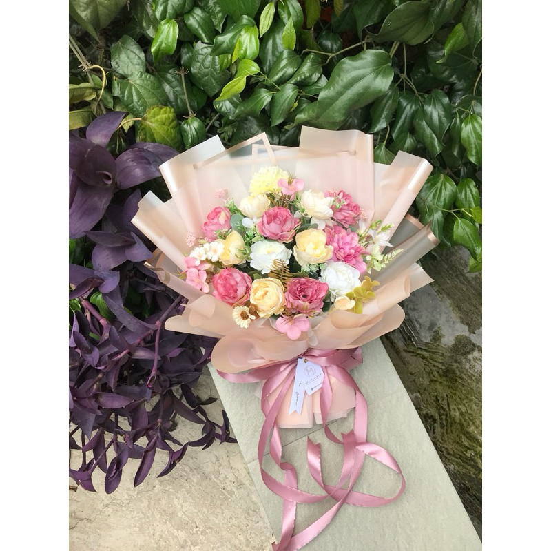Jual BUKET BUNGA PEONY TULIP ARTIFICIAL | PEONY TULIP ARTIFICIAL FLOWER ...